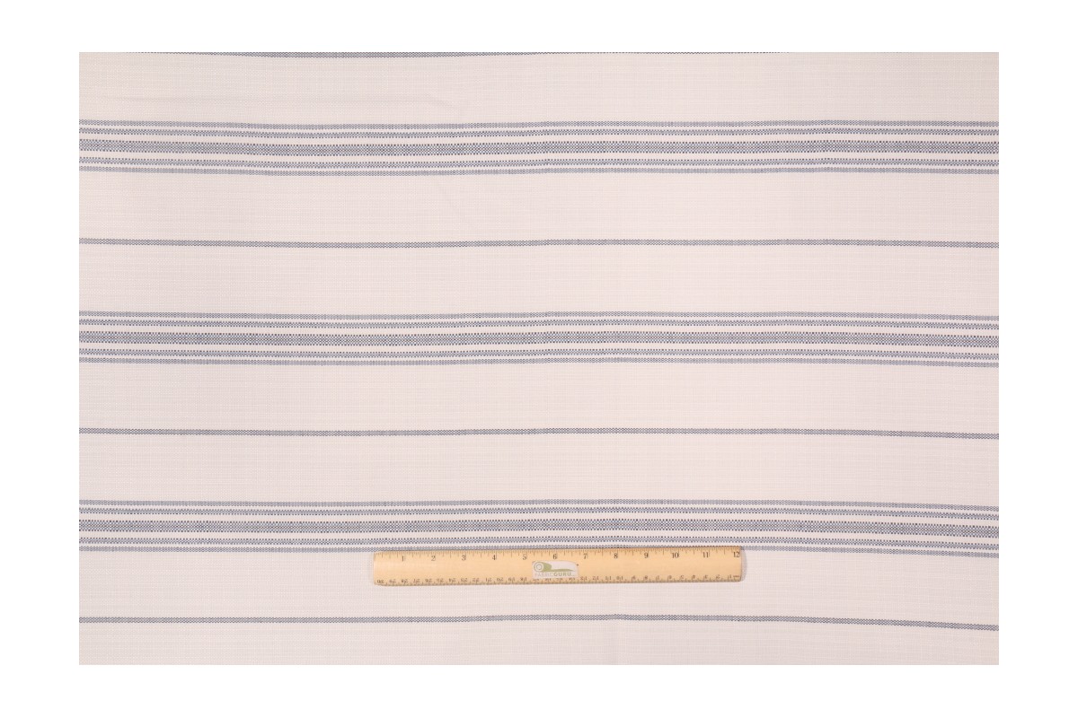 Bella Dura Ticking Woven Polyester Outdoor Fabric in Indigo