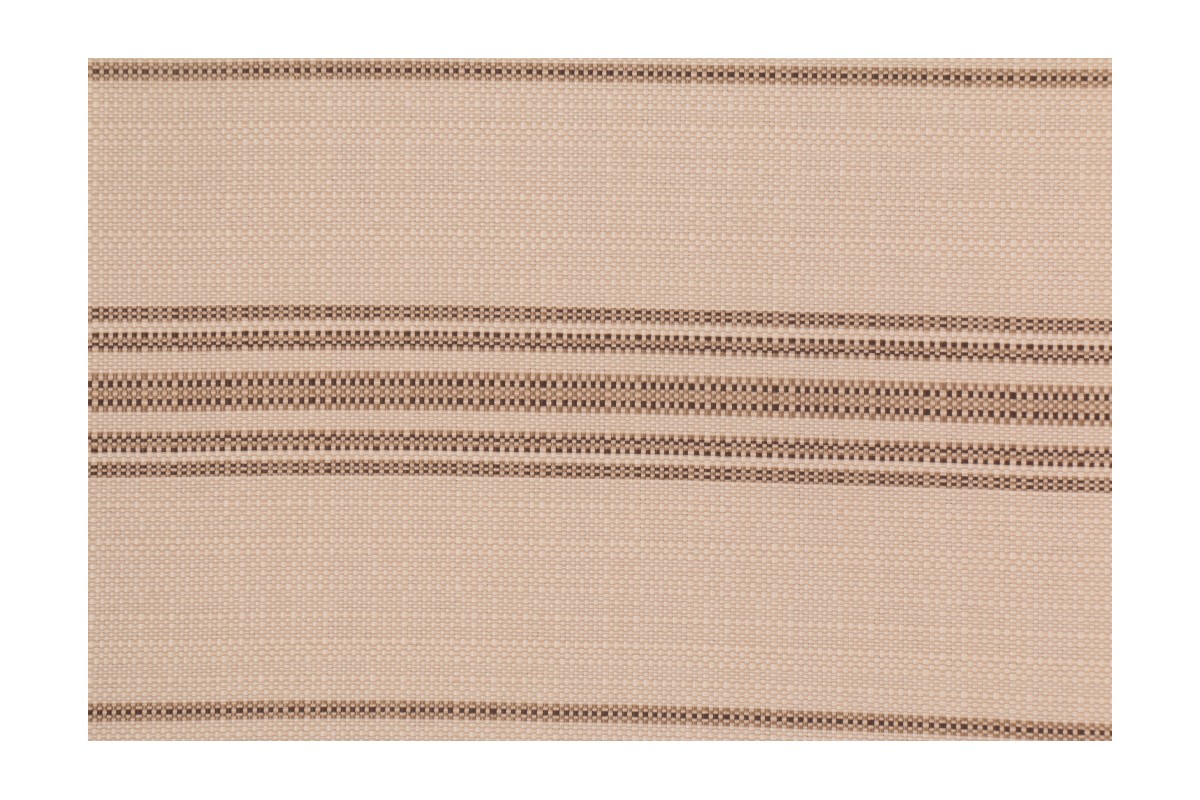 Bella Dura Ticking Woven Polyester Outdoor Fabric in Walnut