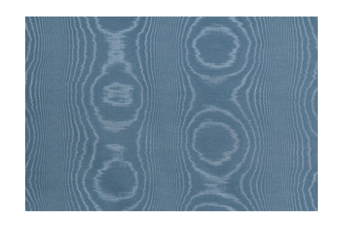 Kasper Moire Taffeta Decorator Fabric in Blue