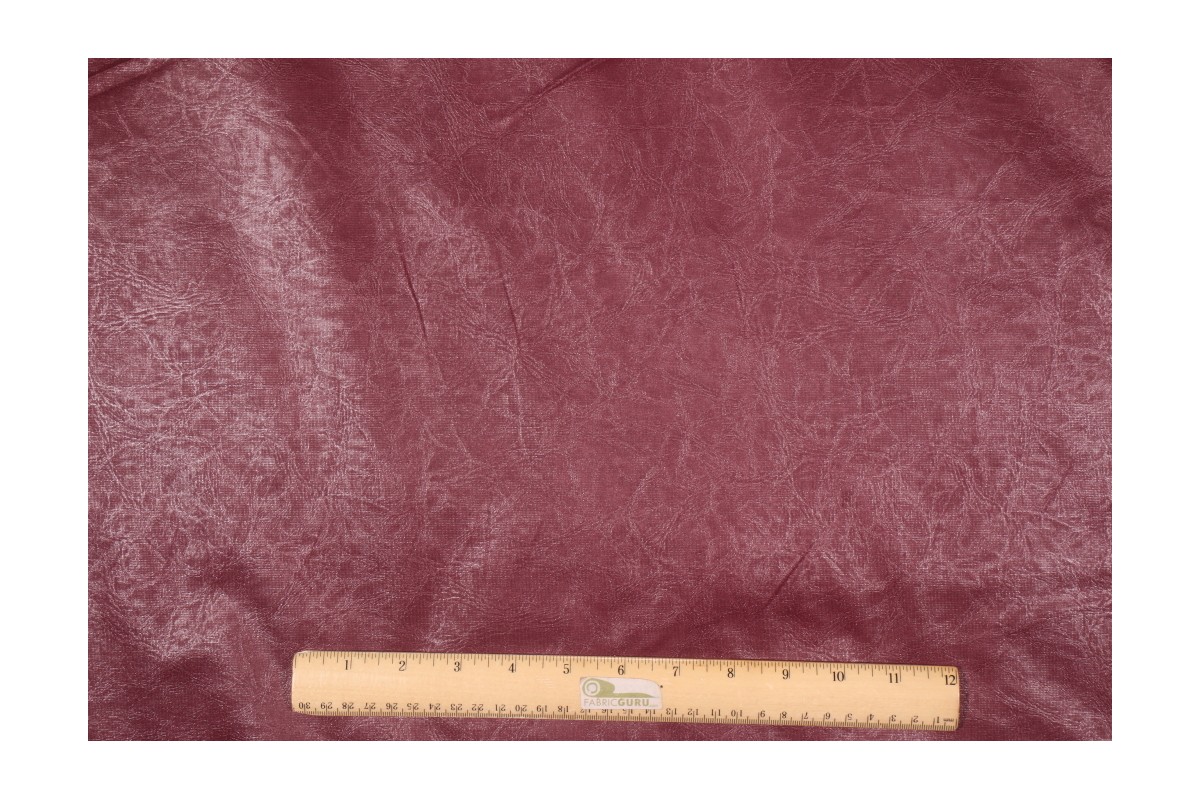 Wet Leather Microfiber Decorator Fabric in Plum