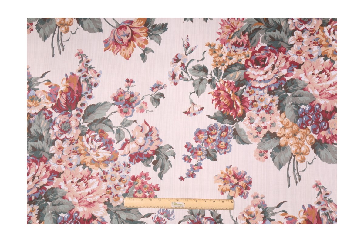 Windmere Printed Cotton Drapery Fabric in Colonial