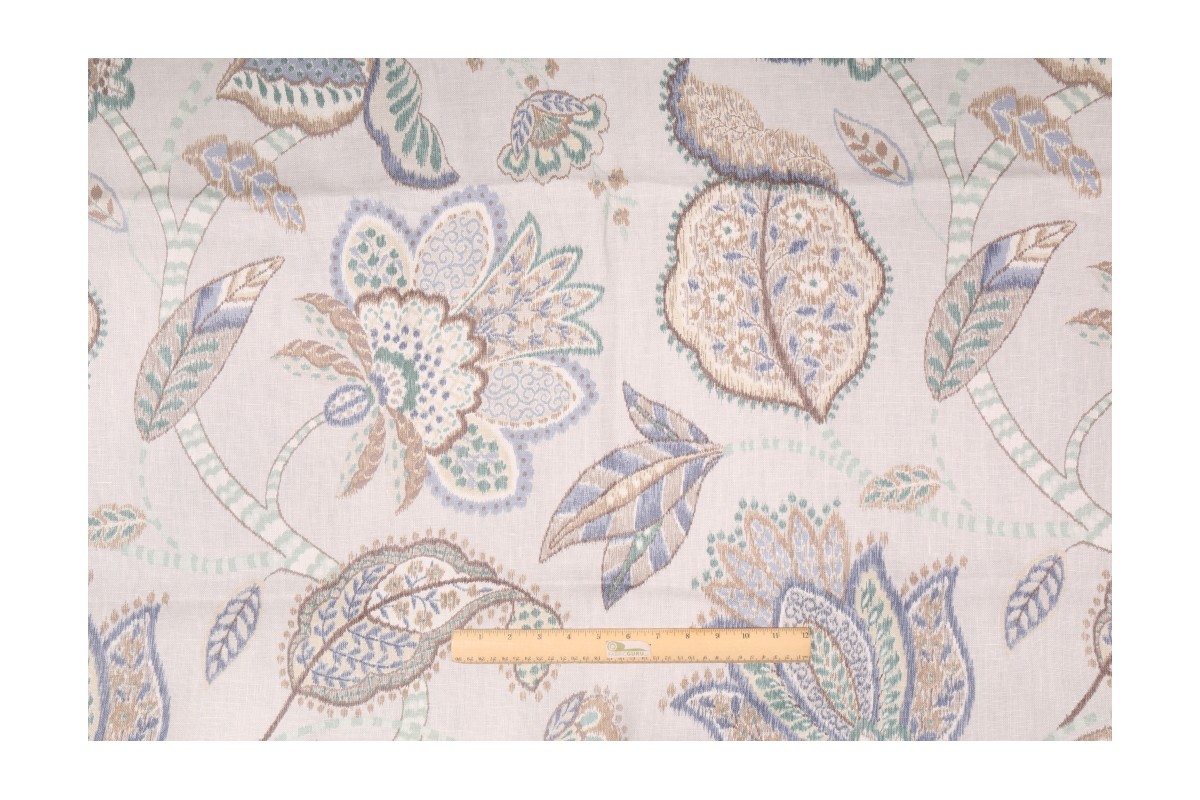 2.5 Yards Kaufmann Floral Printed Cotton Drapery Fabric