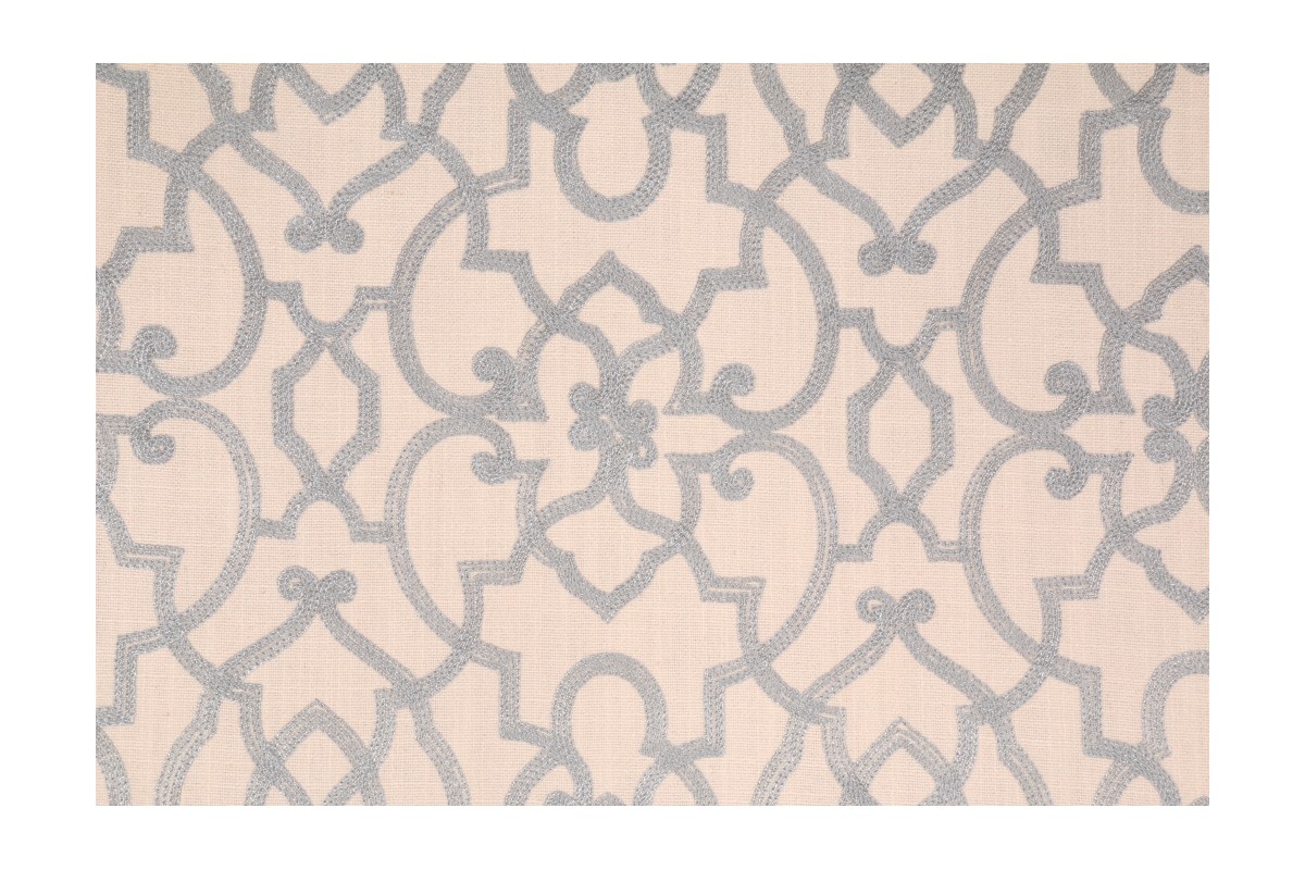 TFA Tangled Web Embroidered Poly/Linen Decorator Fabric in Cerulean