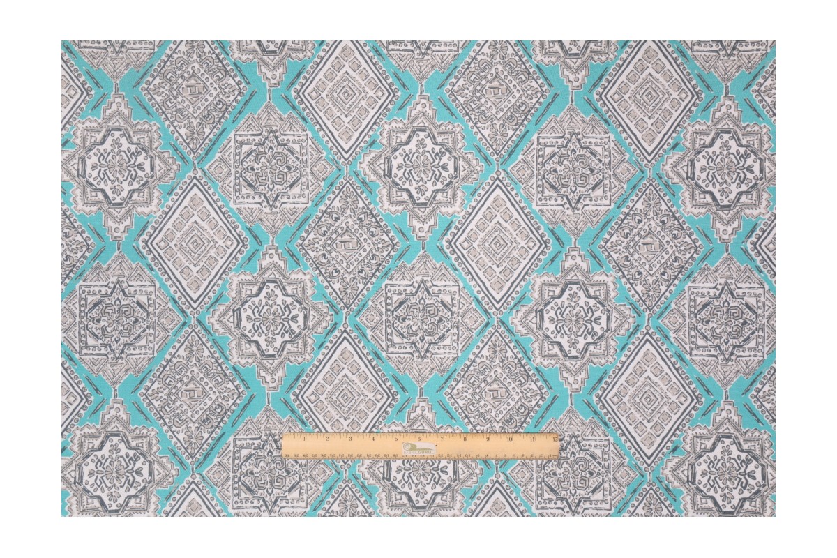 Premier Prints Milan Printed Polyester Outdoor Fabric in Ocean
