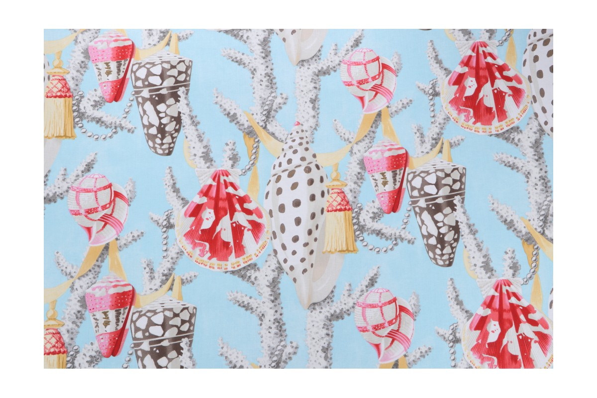 Harrison Howard Ocean Wonders Printed Cotton Twill Drapery Fabric in ...