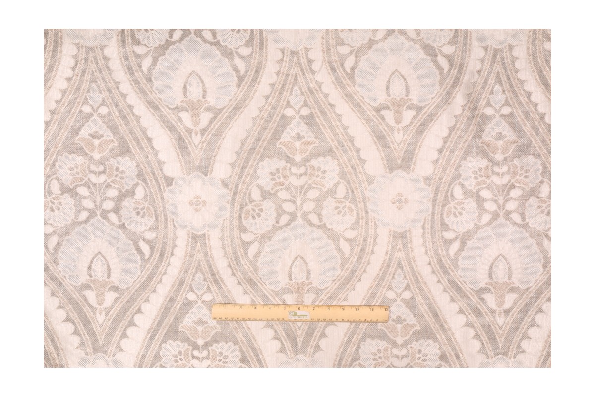 3 Yards Woven Upholstery Fabric in Mist/Beige
