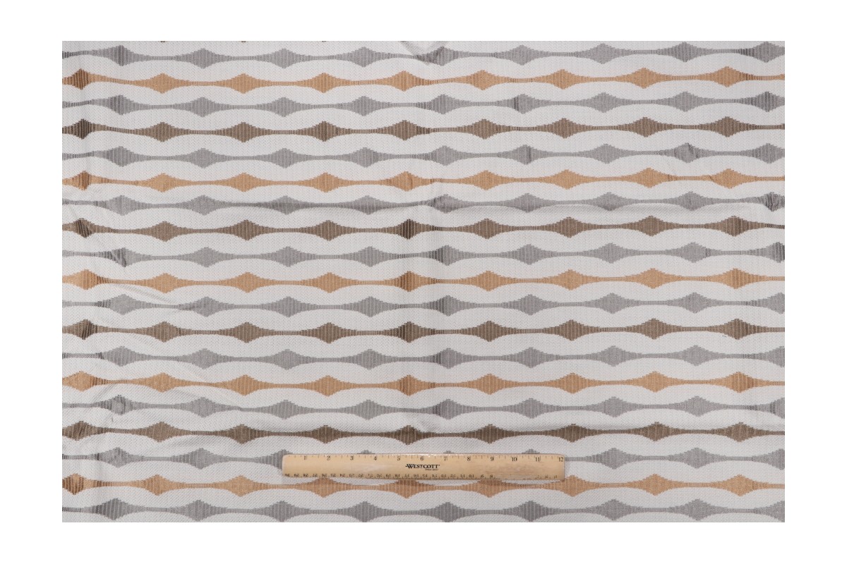 1.75 Yards Willa Stripe Woven Upholstery Fabric in Sterling
