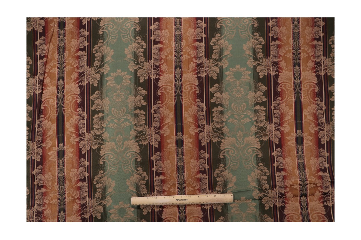 Sicily Damask Upholstery Fabric in Amber