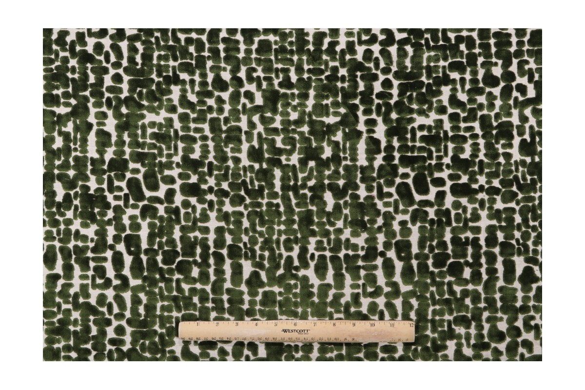 Hamilton Asher Velvet Upholstery Fabric in Emerald