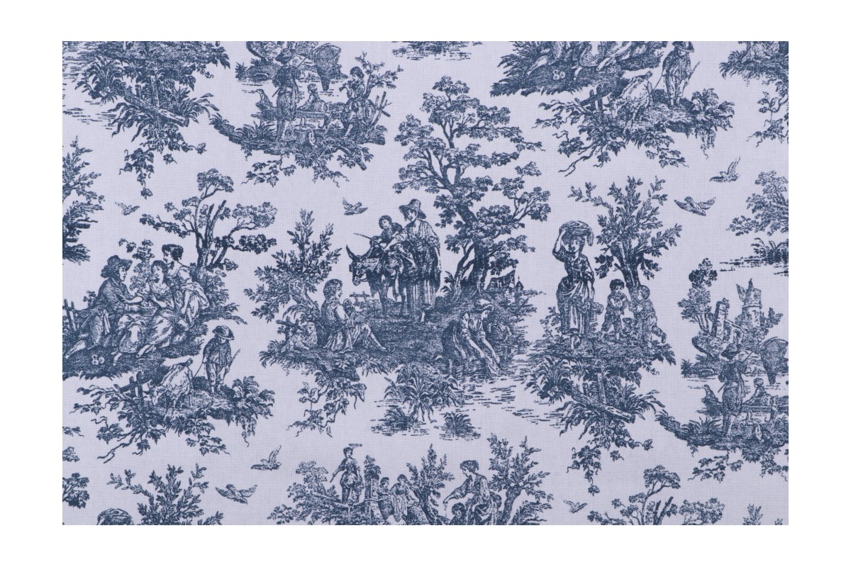 Premier Prints Jamestown Toile Printed Cotton Drapery Fabric in Premier ...