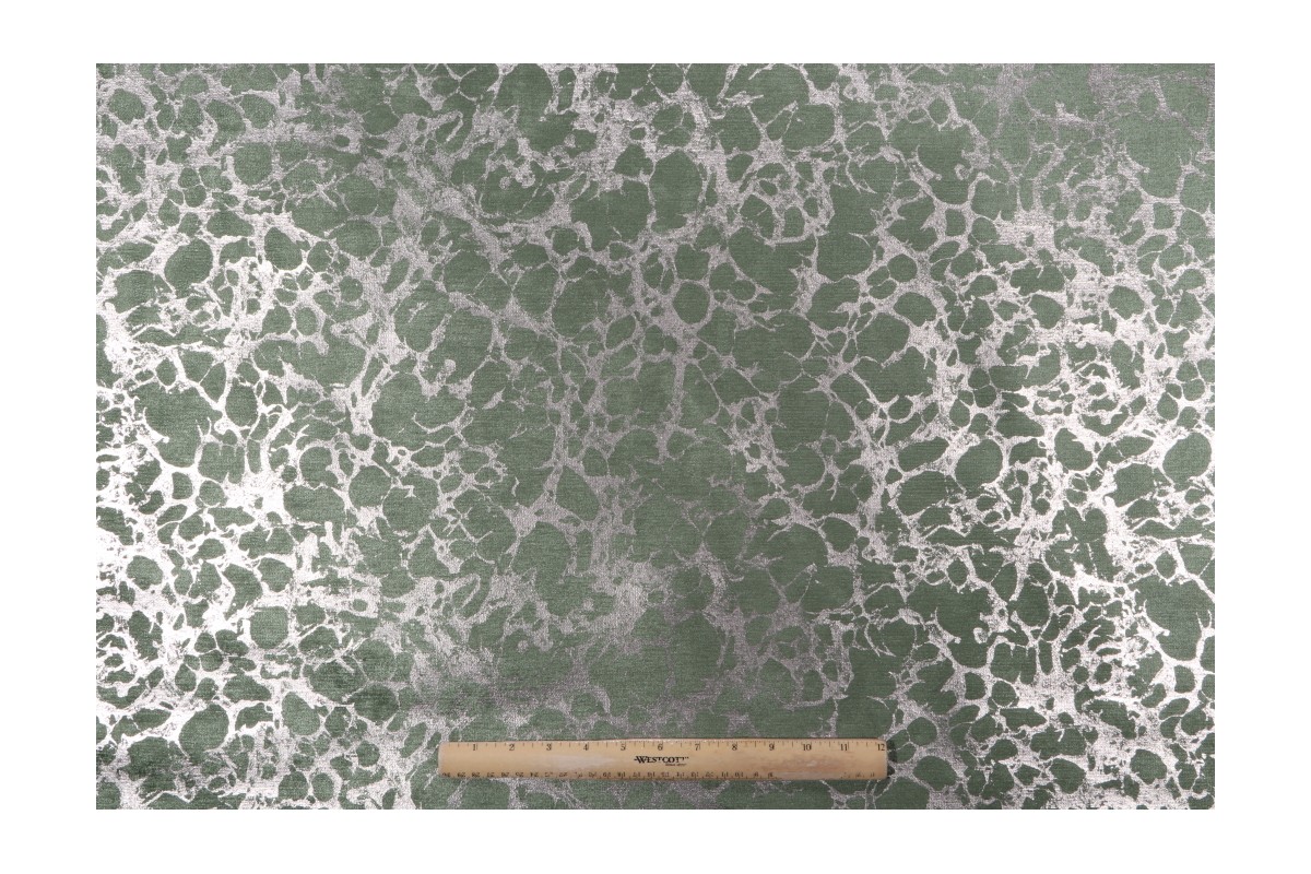 Kaufmann Caro Printed Chenille Upholstery Fabric in Lichen