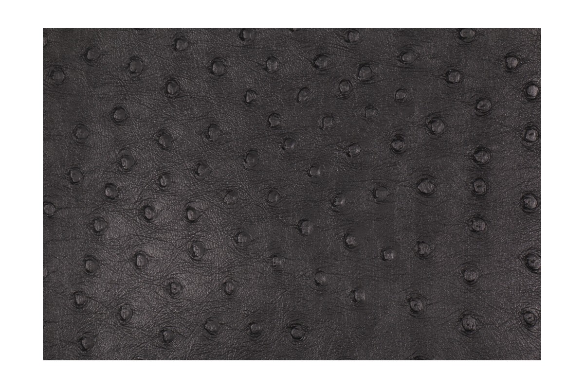1 Yards Ostrich Embossed Vinyl Upholstery Fabric in Black