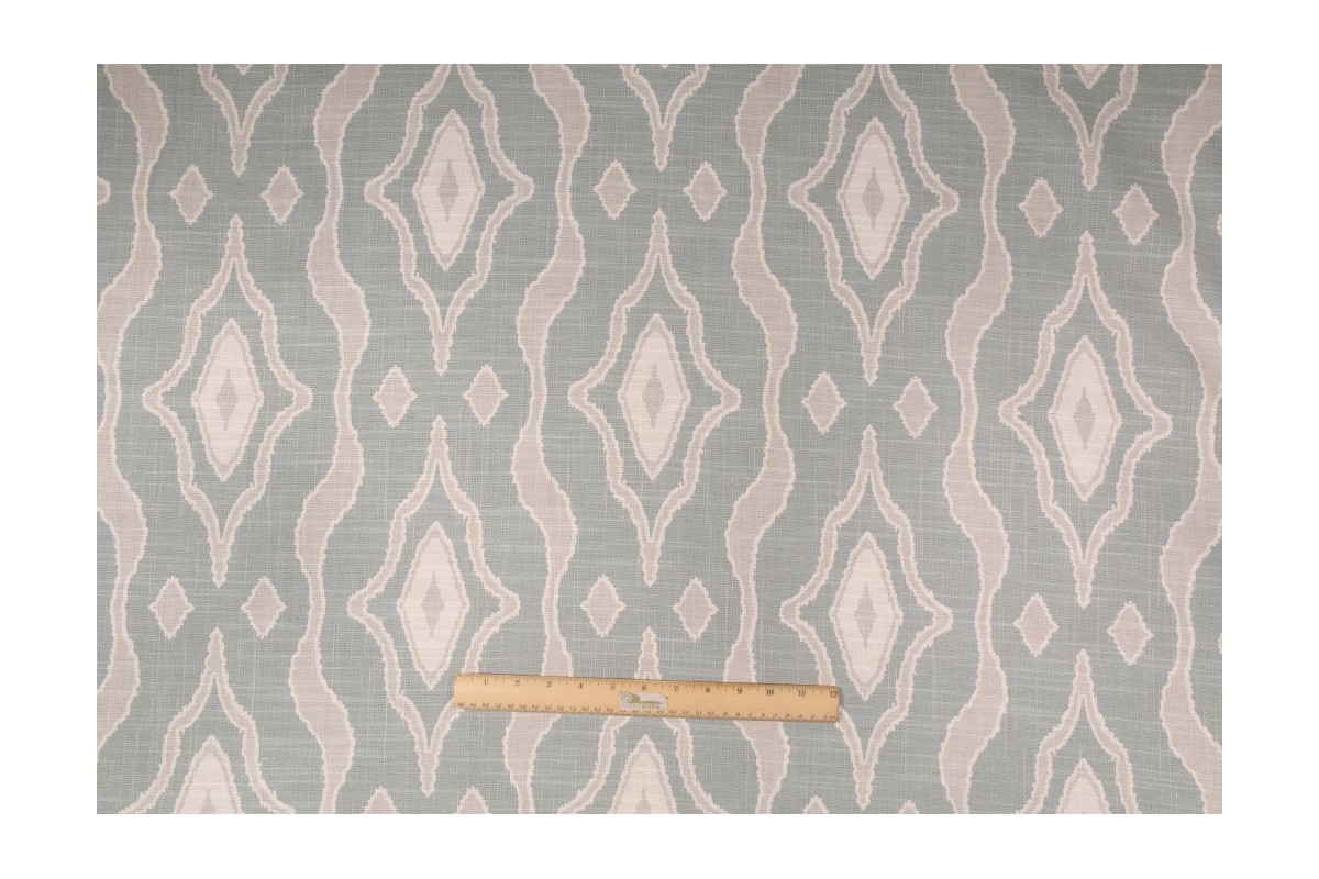 Magnolia Home Max Printed Cotton Linen Decorator Fabric in Spa