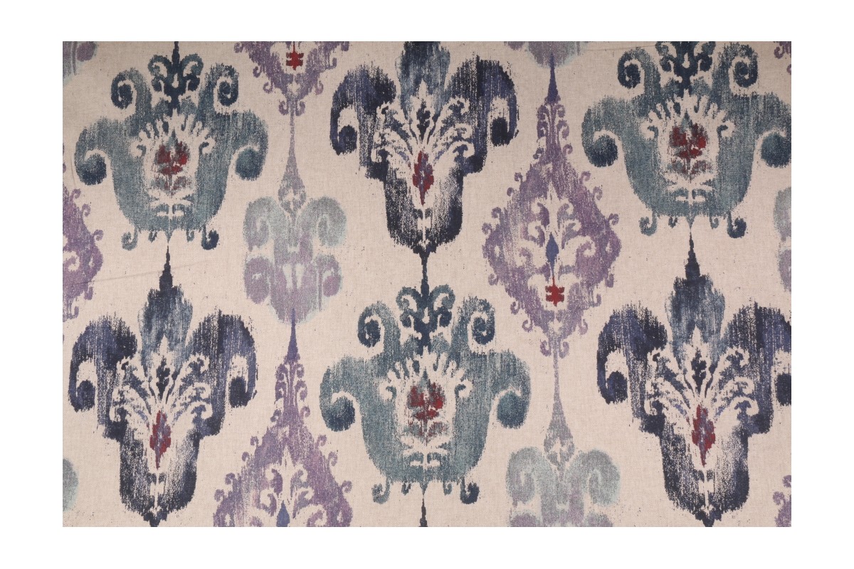 Reznik-Southside in Jewel Printed Cotton Drapery Fabric by Mill Creek