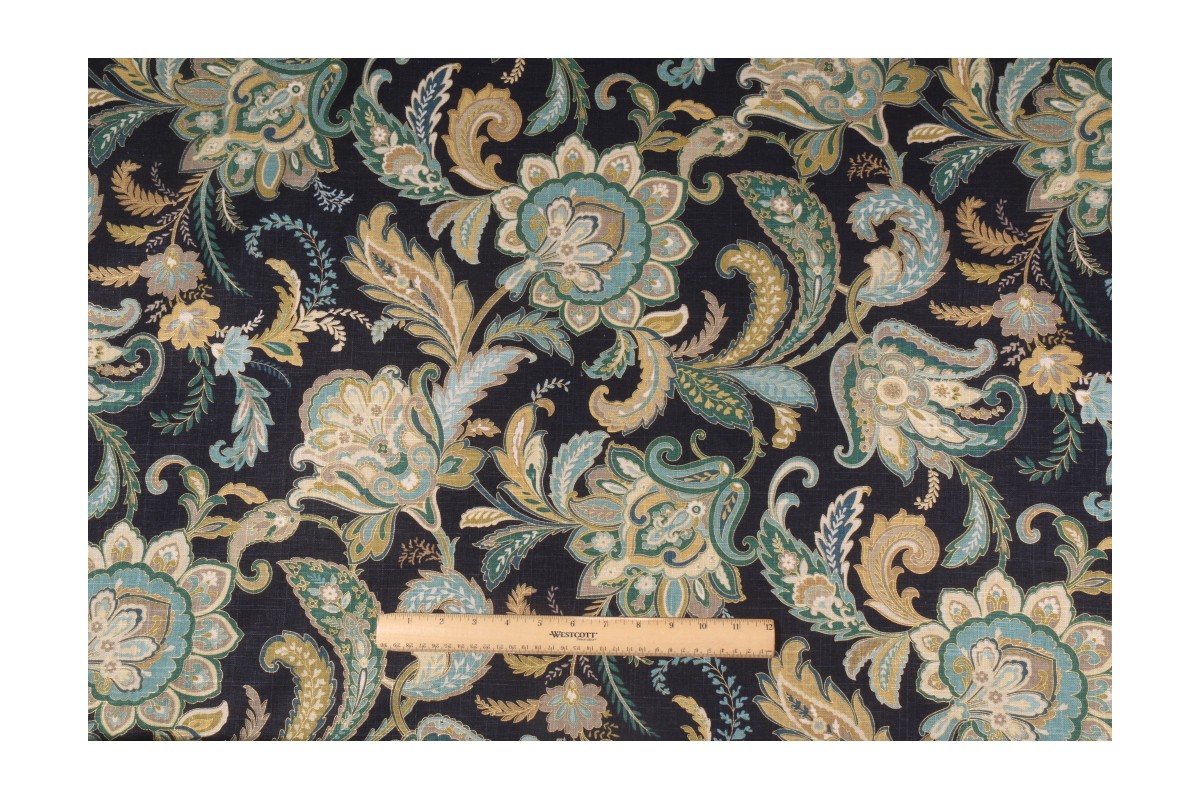 Mill Creek Maylie - Cliffside Printed Linen Blend Drapery Fabric in ...