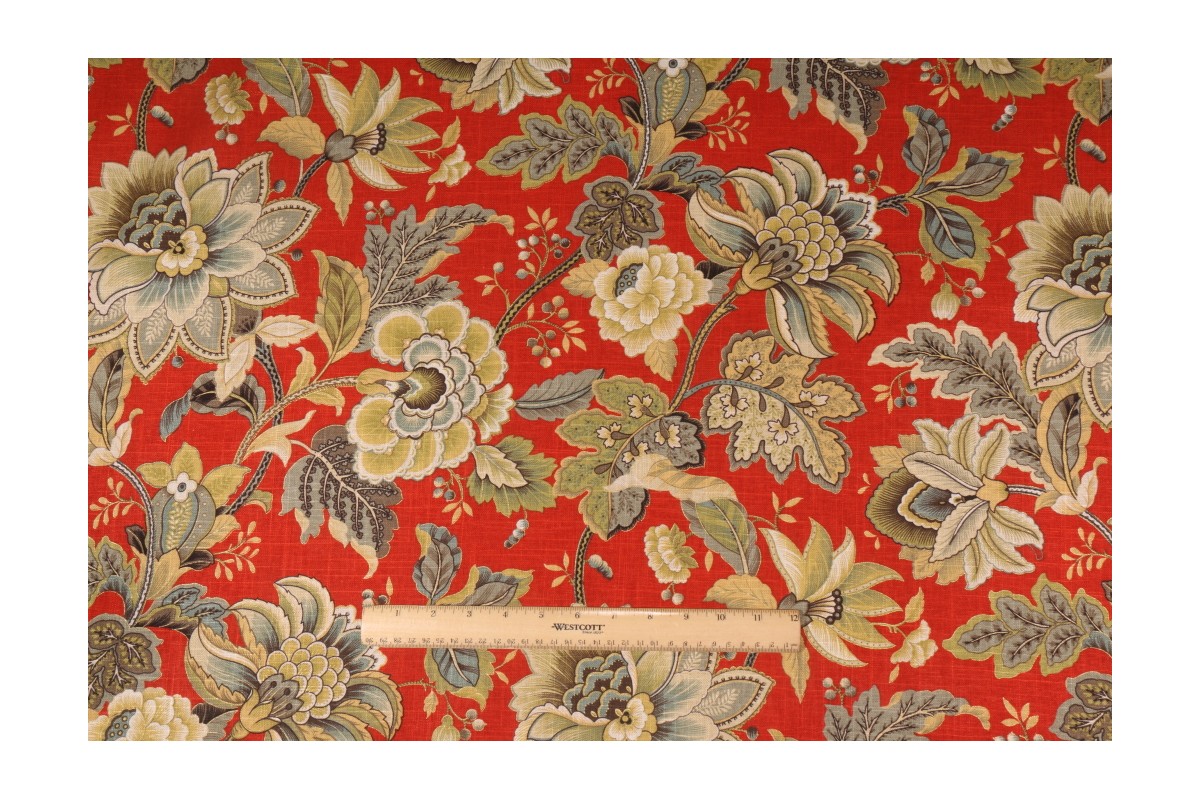 Mill Creek Venezia - Cliffside Printed Linen Blend Drapery Fabric in ...