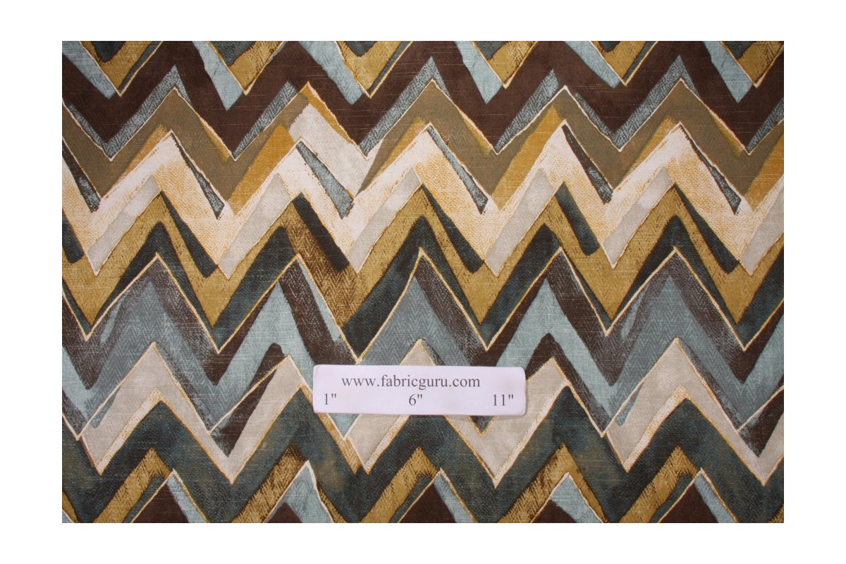 0.5 Yards Robert Allen Color Field Printed Cotton Drapery Fabric in Truffle