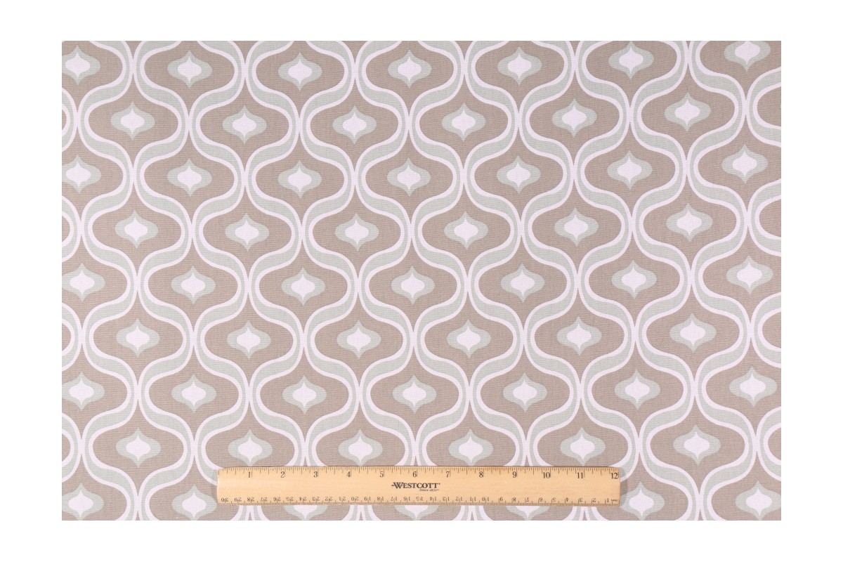 Beebe in Moonrock Printed Cotton Drapery Fabric by Mill Creek