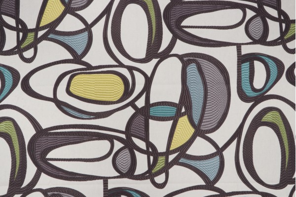 Covington Wow Printed Cotton Drapery Fabric in 915-Urban Grey