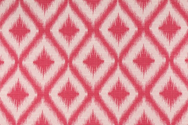 4.75 Yards Robert Allen Ikat Fret Upholstery Fabric in Raspberry