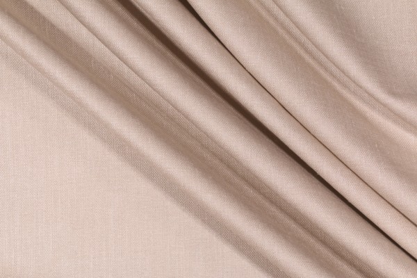 Glazed Poly Linen Drapery Fabric in Stone