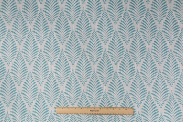Mill Creek Mita Printed Cotton Drapery Fabric in Matisse Blue
