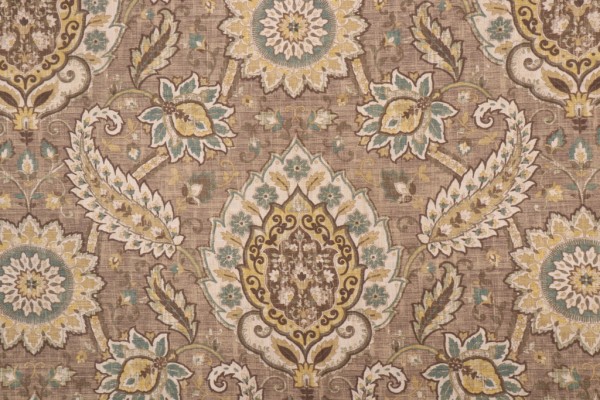 Mill Creek Fidelio-Cliffside Printed Linen Blend Drapery Fabric in Ash