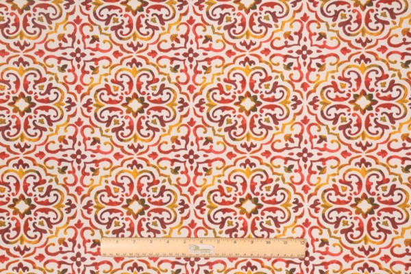 Richloom Solarium Reina Printed Polyester Outdoor Fabric in Sunset