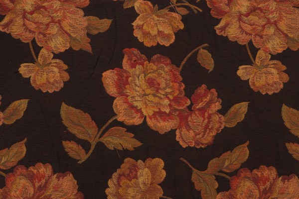 Marjorie Tapestry Upholstery Fabric in Chocolate