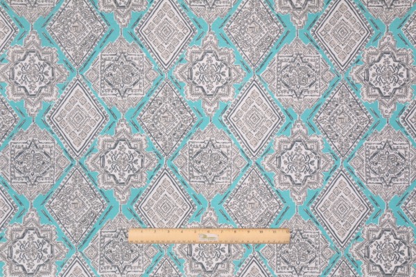Premier Prints Milan Printed Polyester Outdoor Fabric in Ocean
