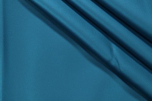 Stof France Ekokuir Brilliant Vinyl Upholstery Fabric in Aqua Brilliant