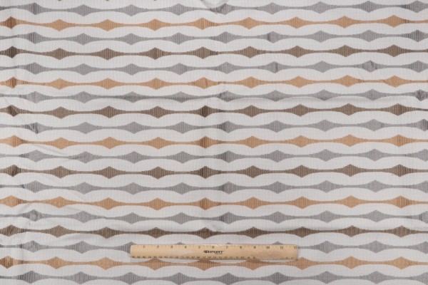 1.75 Yards Willa Stripe Woven Upholstery Fabric in Sterling