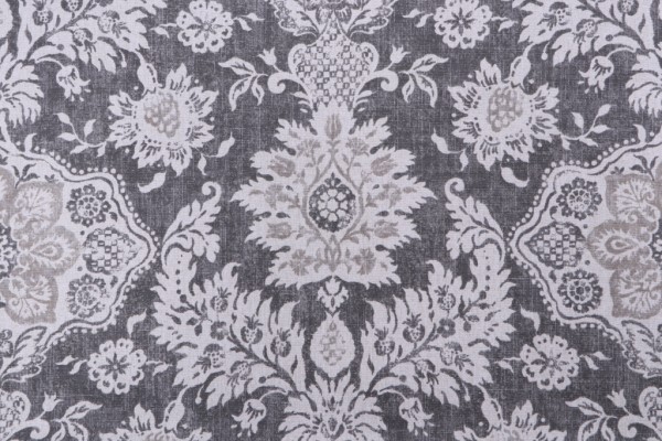 Magnolia Home Belmont Printed Cotton Drapery Fabric in Metal