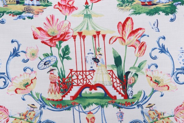 3.63 Yards Harrison Howard East Of The Moon Printed Cotton Drapery ...