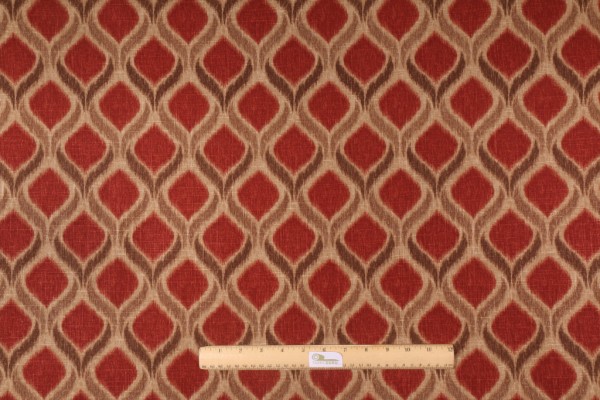 Giorgio - Cliffside in Russet Printed Linen Blend Drapery Fabric by ...