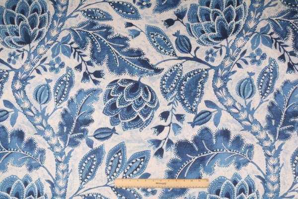 Kaufmann Java Tree Printed Linen Drapery Fabric in Lakeland