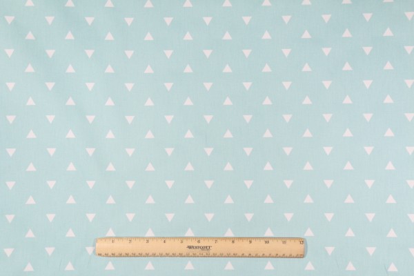 Premier Prints Triangle Twill Printed Cotton Drapery Fabric in Canal